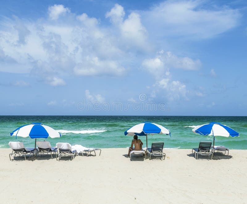 People Enjoy the Afternoon Light at South Beach Stock Photo - Image of ...