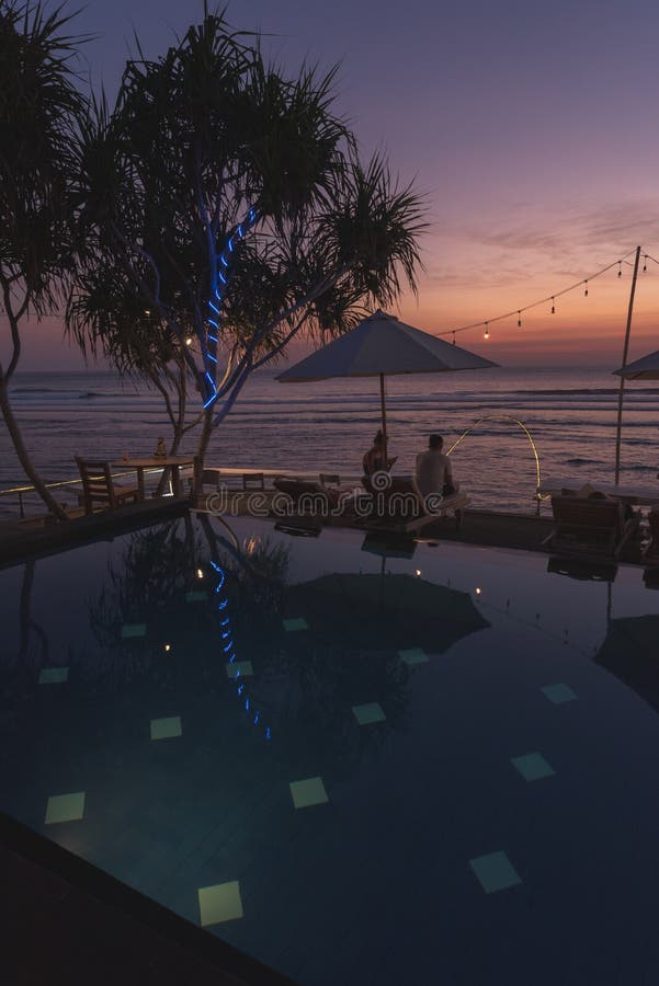 People Enjoying the Beautiful Sunset Views from a Resort Editorial ...