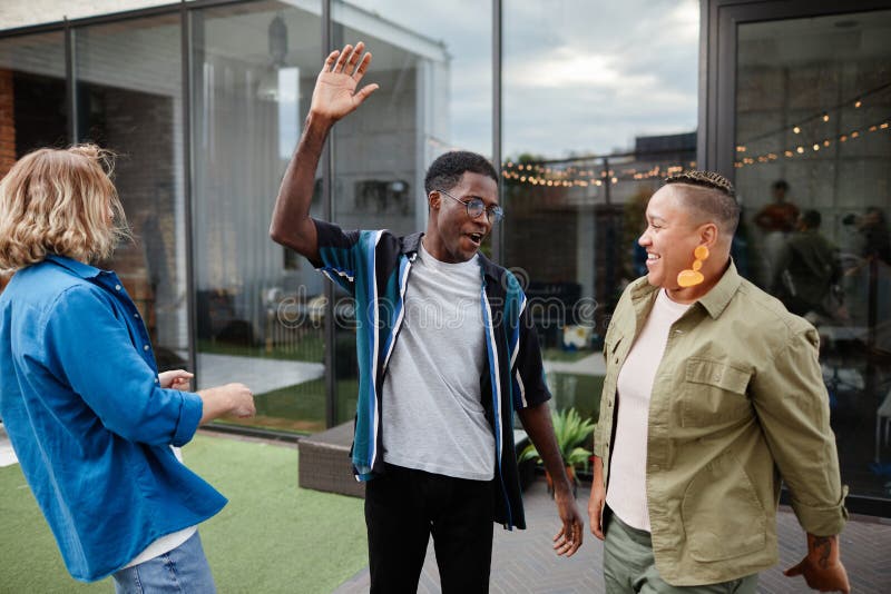 People Enjoying Rooftop Party Stock Image - Image of multiethnic ...