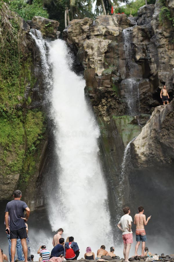 People Enjoying the Waterfall Editorial Image - Image of formation ...
