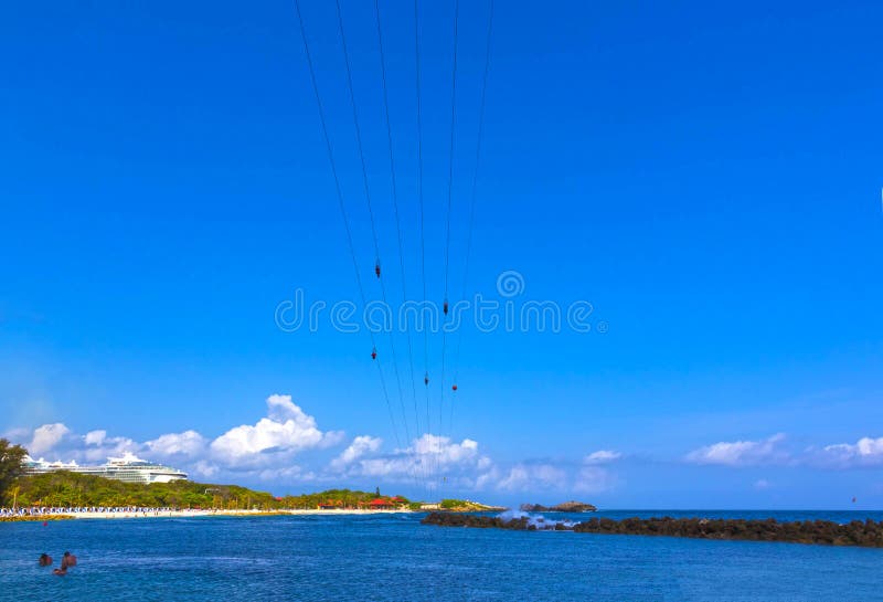 Two people ziplining editorial image. Image of rider - 43646715