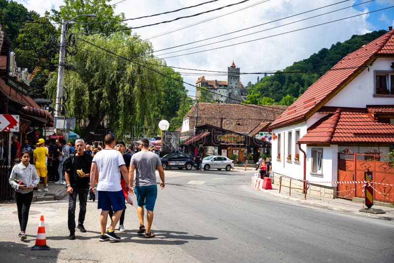 People at the Entrance of Bran Castle in Bran, Romania, 2022 Editorial ...