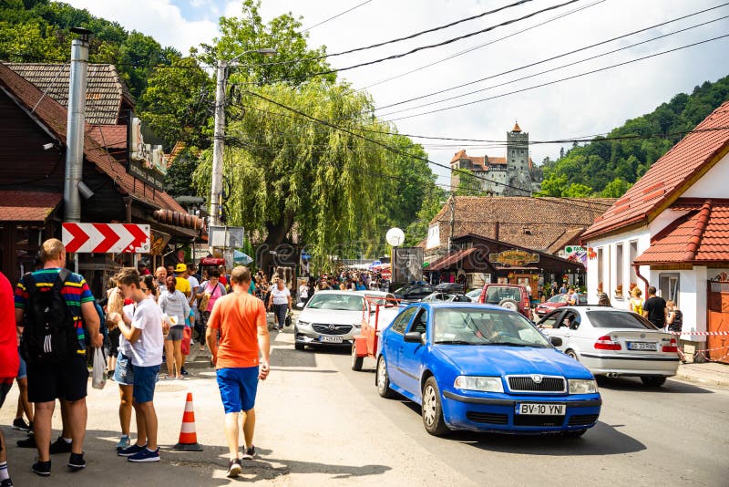 People at the Entrance of Bran Castle in Bran, Romania, 2022 Editorial ...
