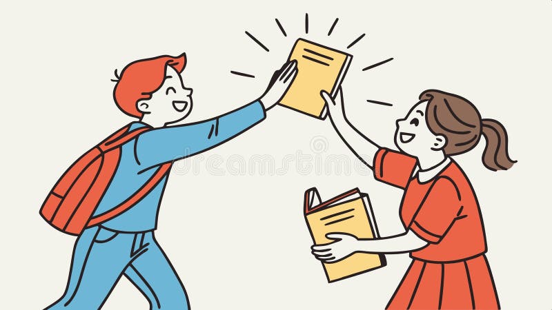 People Exchanging Documents, Business Communication Illustration Vector ...