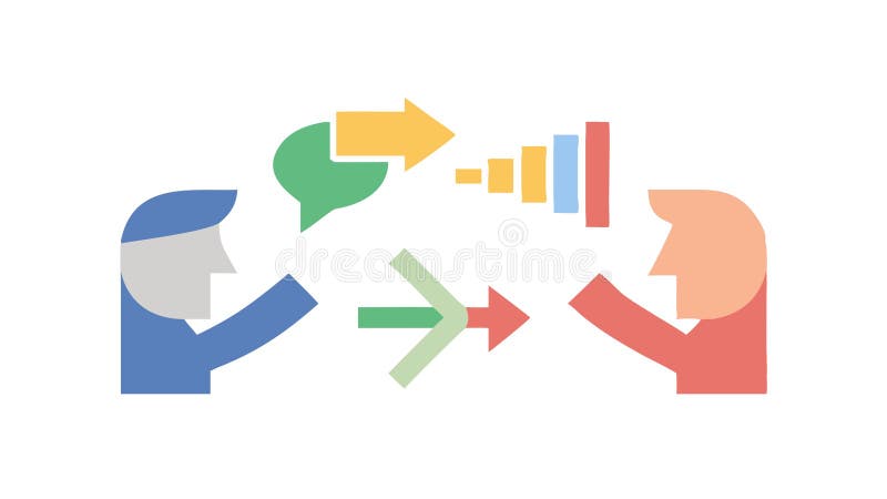 People Exchanging Information. Communication and Dialogue, Vector ...