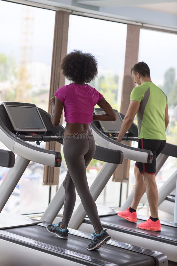 People Exercising Cardio on Treadmill Stock Photo - Image of people ...