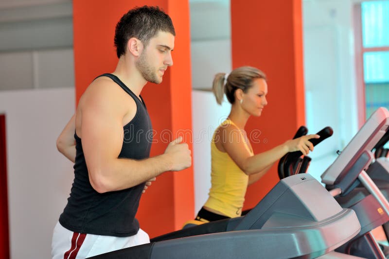 People Exercising in the Gym Stock Image - Image of active, girl: 10958457