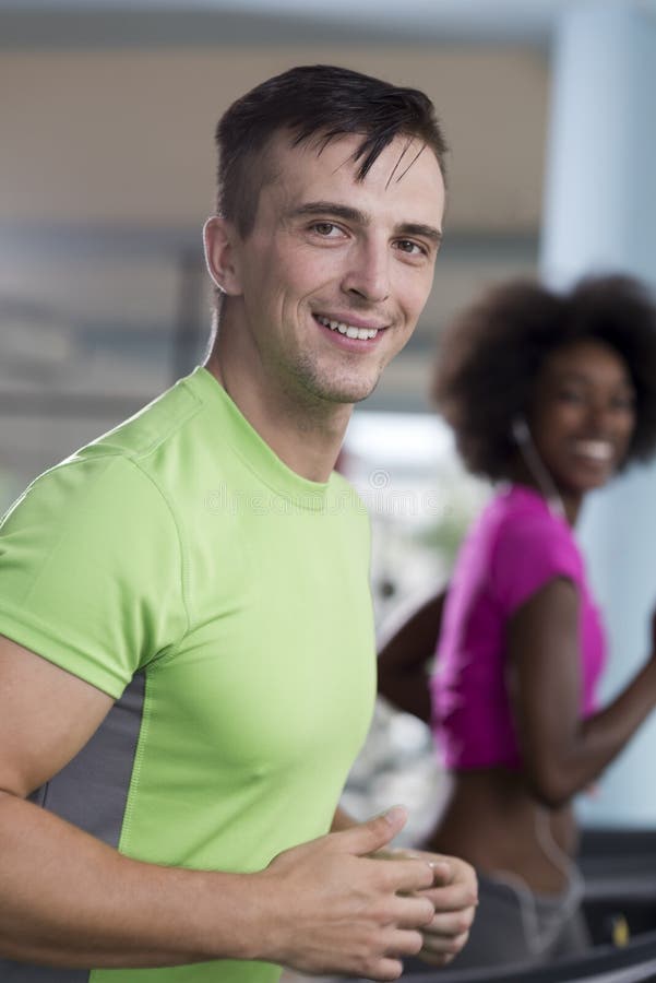 People Exercisinng a Cardio on Treadmill Stock Image - Image of people ...