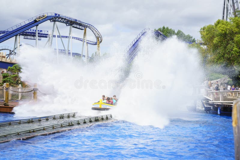 People Experience Water Ride Summer Fun Editorial Stock Image - Image ...