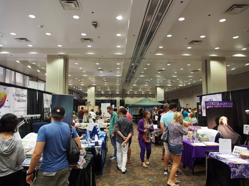 People Explore Booths at the Ohm Expo Editorial Stock Image - Image of ...