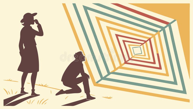 People Exploring Geometric Structure, Discovery and Insight, Vector ...