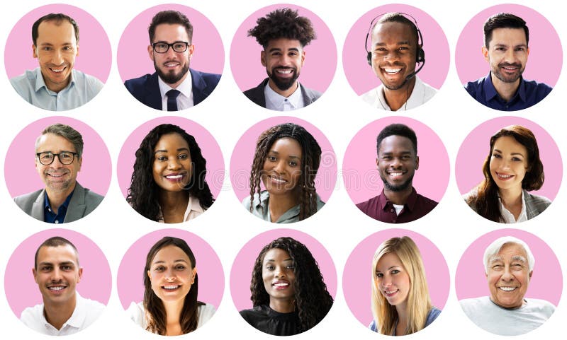 People Face Avatar Collage stock photo. Image of happy - 234394182