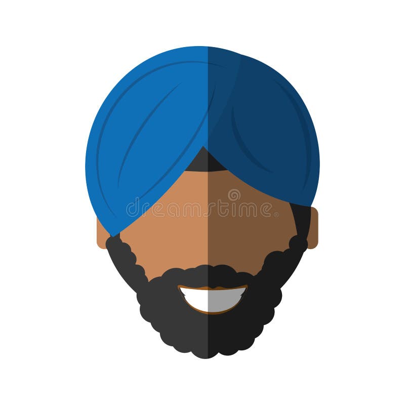 People Face Israeli Man with Mustache Icon Stock Illustration ...