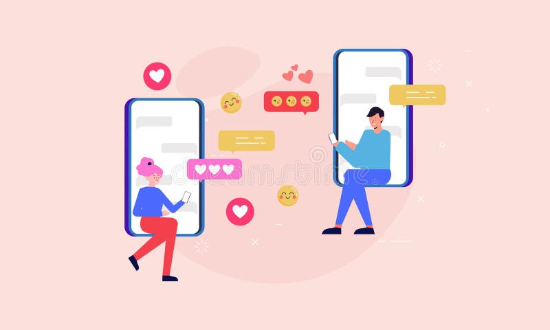 Texting Each Other Stock Illustrations – 133 Texting Each Other Stock ...