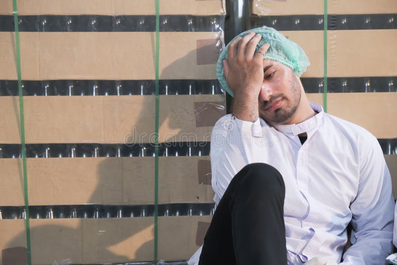 People Factory Worker Tired Form Working Stock Photo - Image of ...