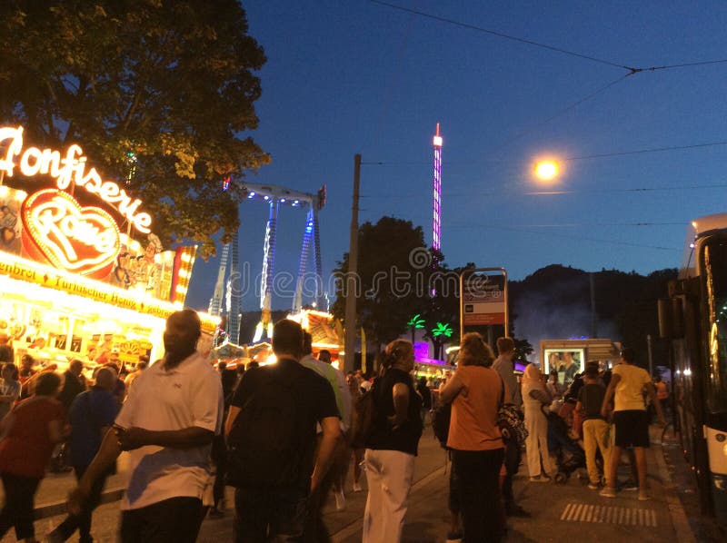 People at a fair editorial stock photo. Image of colors - 77317473