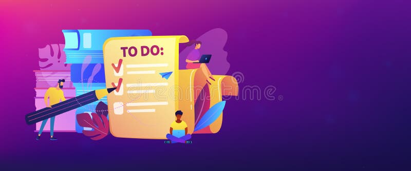 Task Management it Header or Footer Banner Stock Vector - Illustration ...