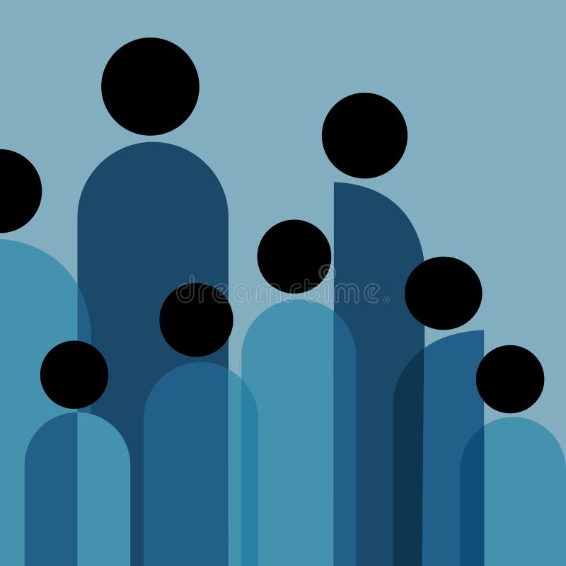 Human Figures To Represent a Group of People Stock Vector ...
