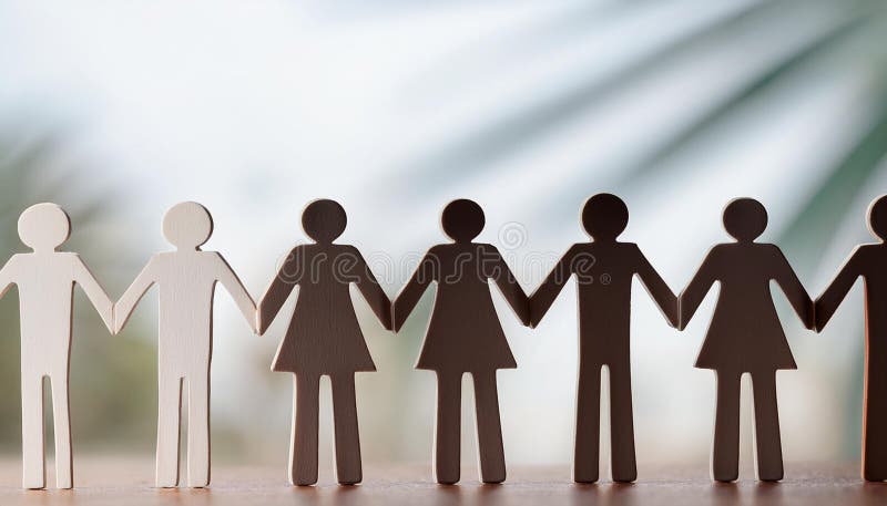 People Figures Holding Hands. Vector Images Stock Illustration ...