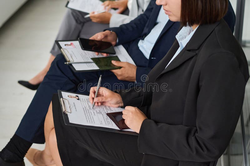 People Filling Documents To Get Visa Stock Photo - Image of multiethnic ...