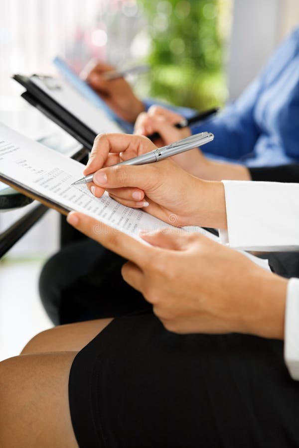 People Fillling Questionairre Form Stock Photo - Image of people ...