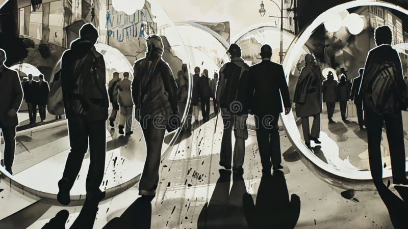 People in filter bubbles stock footage. Video of generated - 350080960