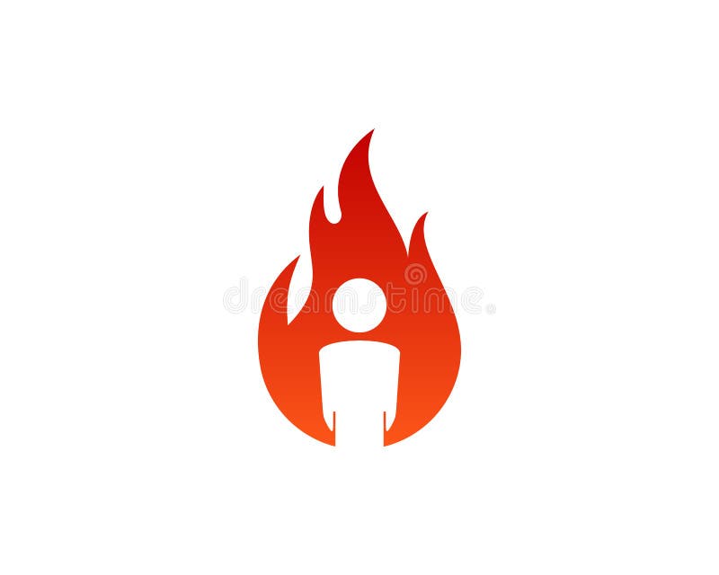 Fire People Icon Logo Design Element Stock Vector - Illustration of ...