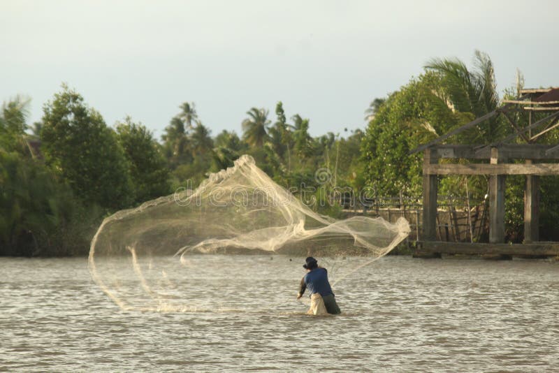 People Fish Catching with Nets in the River Editorial Stock Image ...