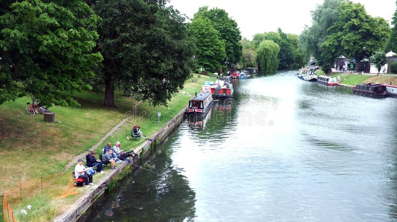 People Fishing on the Riverside Editorial Stock Photo - Image of person ...