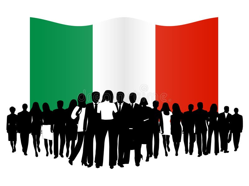 People and flag stock vector. Illustration of national - 7581905