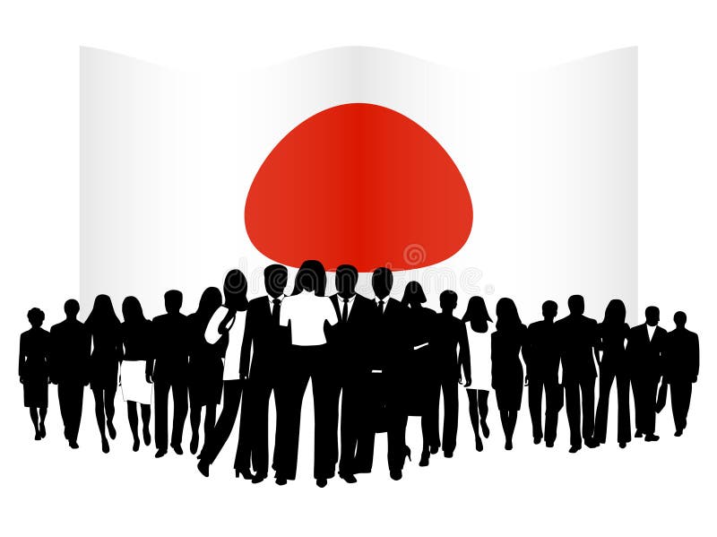 People and flag stock vector. Illustration of national - 7581905