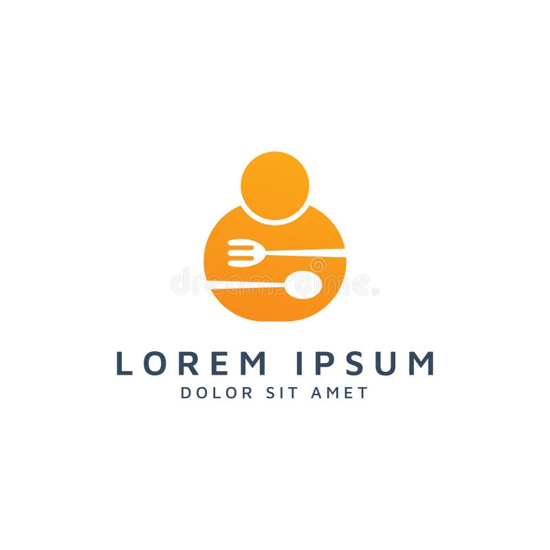 People and Food Negative Space Logo Design Stock Vector - Illustration ...
