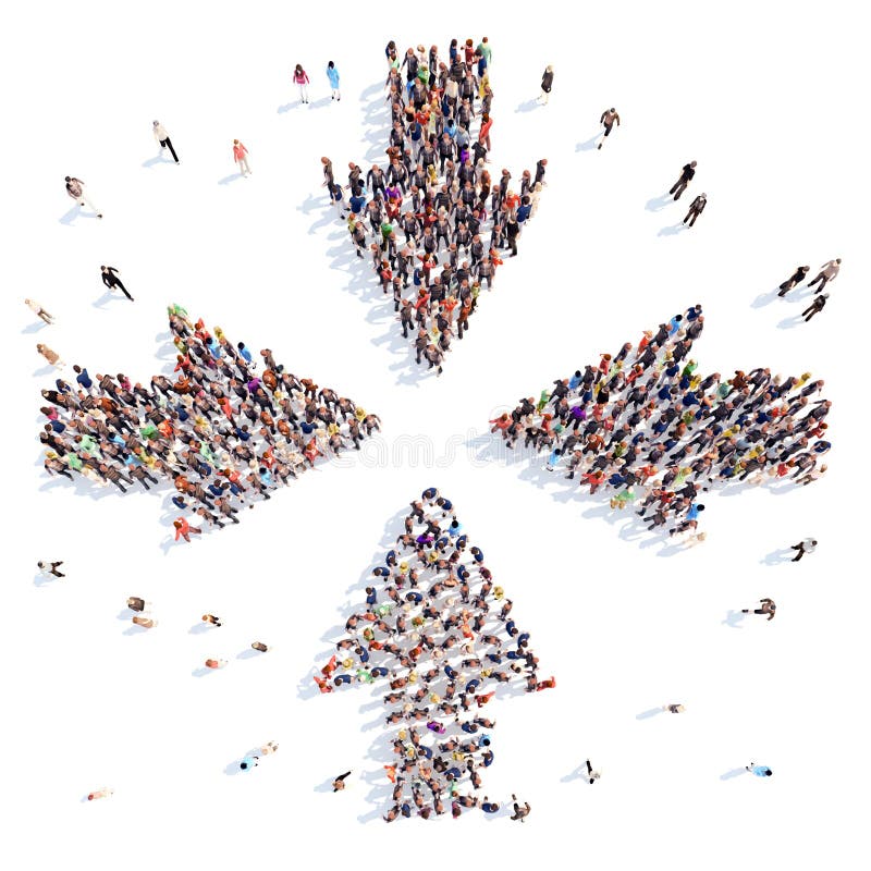 People Form Arrows Stock Illustrations – 238 People Form Arrows Stock ...