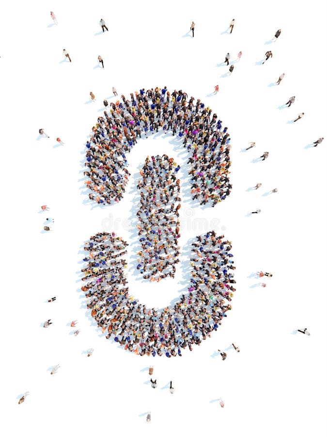 People in the Form of a Chain Link. Stock Illustration - Illustration ...
