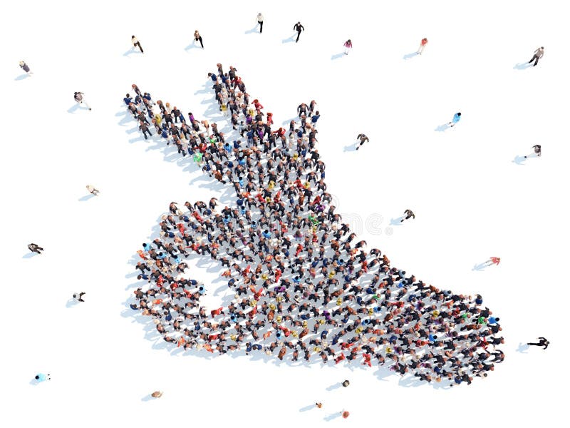 Crowd Form Hand Stock Illustrations – 228 Crowd Form Hand Stock ...