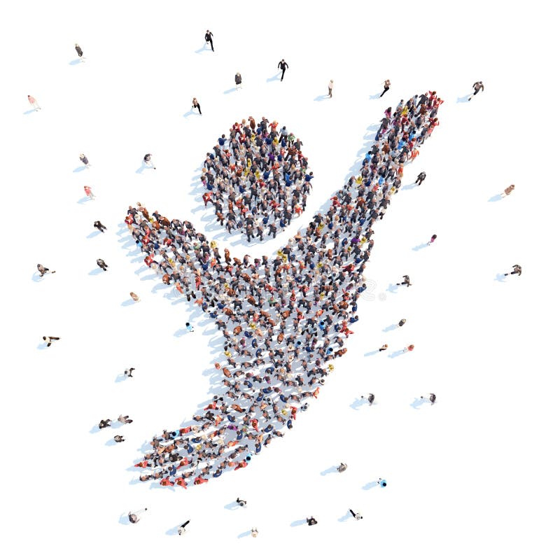 People in the form of man. stock illustration. Illustration of global ...