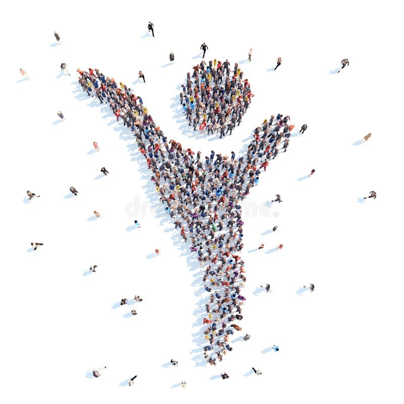 People in the form of man. stock illustration. Illustration of internet ...