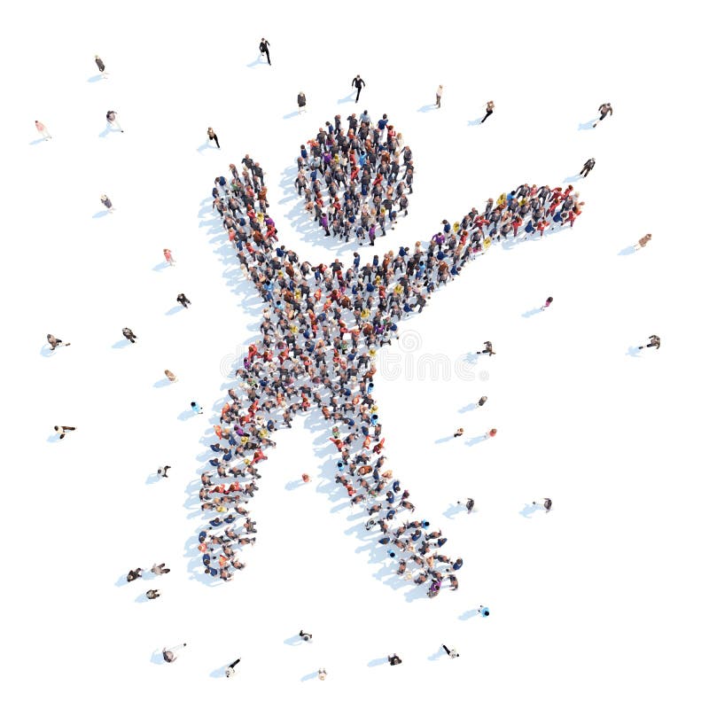 People in the form of man. stock illustration. Illustration of ...
