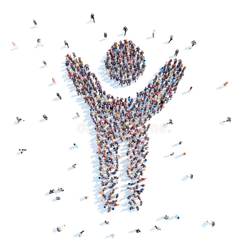 People in the form of man. stock illustration. Illustration of bonding ...