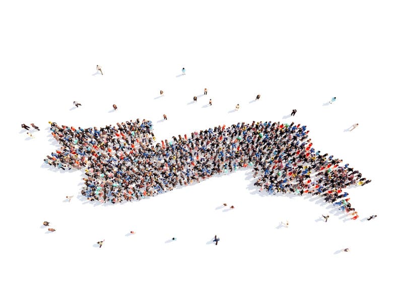 People in the Form of Ribbons Stock Photo - Image of advertise, icon ...