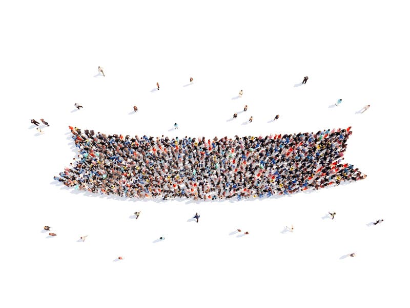 People in the Form of Ribbons Stock Image - Image of advertising ...