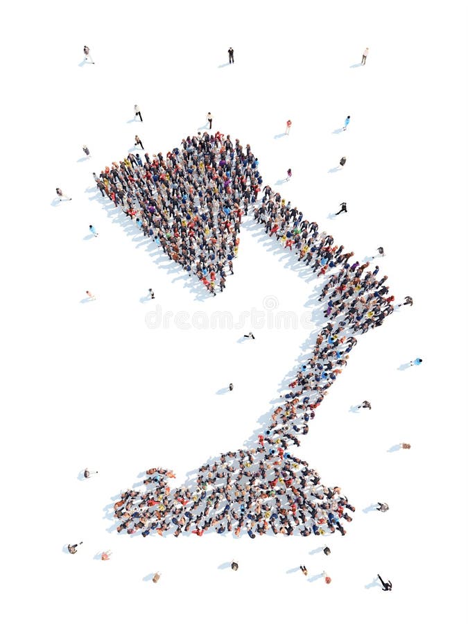 People in the Form of a Table Lamp. Stock Illustration - Illustration ...