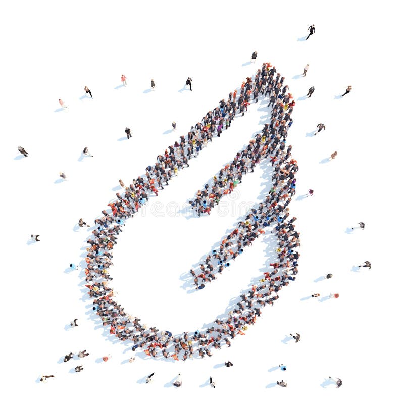 People in the Form of a Wing. Stock Illustration - Illustration of ...