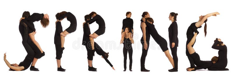 A, B, C, D, E and F Abc Letters Formed by Humans Stock Photo - Image of ...