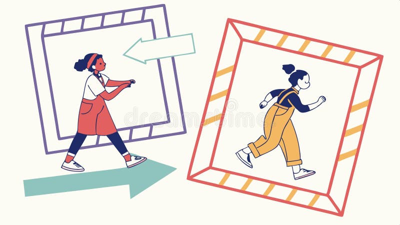 People in Frames, Diverse Figures within Picture Frames, Unique ...