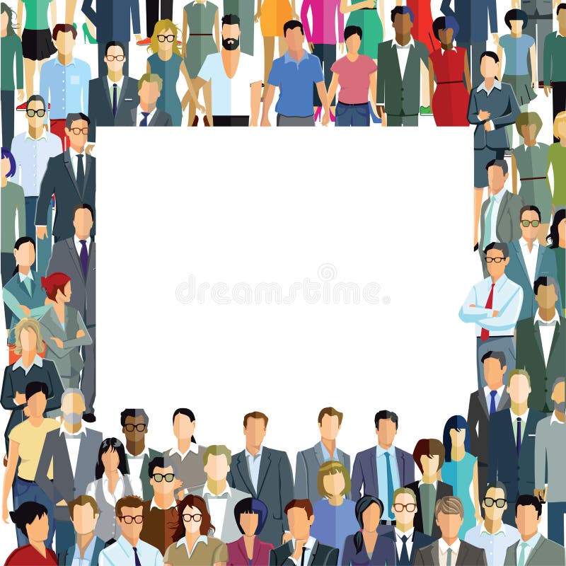 People Framing White Copy Space Stock Vector - Illustration of frame ...