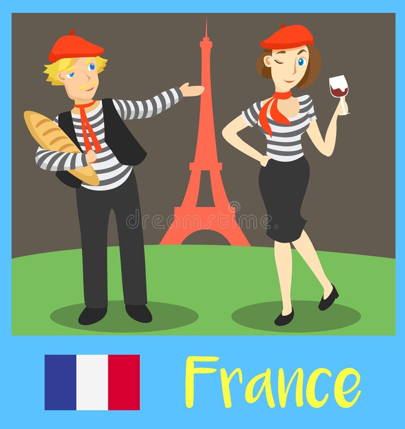 France People Icon Map. Stylized Vector Silhouette Of France ...