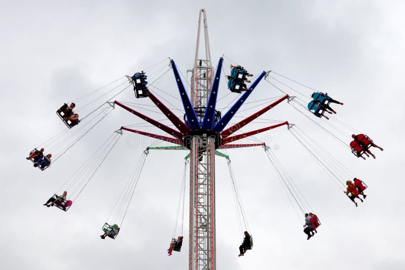 People on Fun Fair Swing Ride Editorial Stock Photo - Image of ...