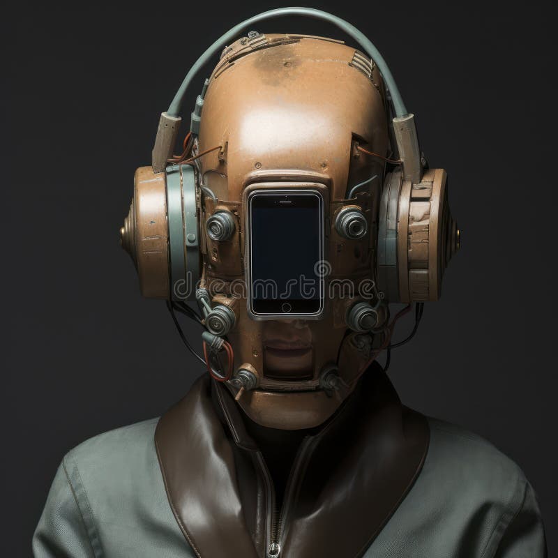 People of the Future, Machine and Robot Concept Stock Illustration ...