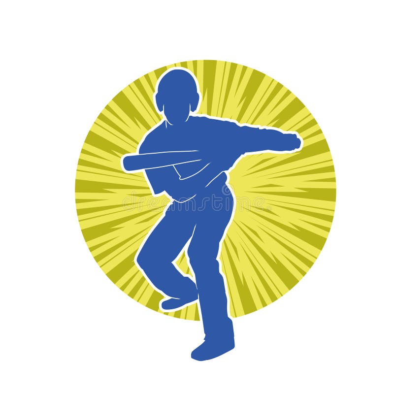 Silhouette of a Male Baseball Batter Player in Action Pose. Stock ...